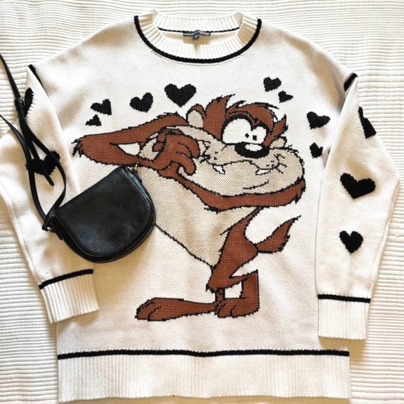 Dolls Kill | Sweaters | Dolls Kill X Looney Tunes Taz Mania Oversized ...